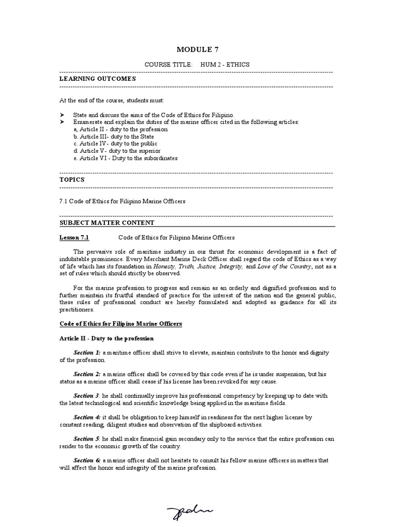 Module 7 - Ngec 8 | PDF | Profession | Applied Ethics