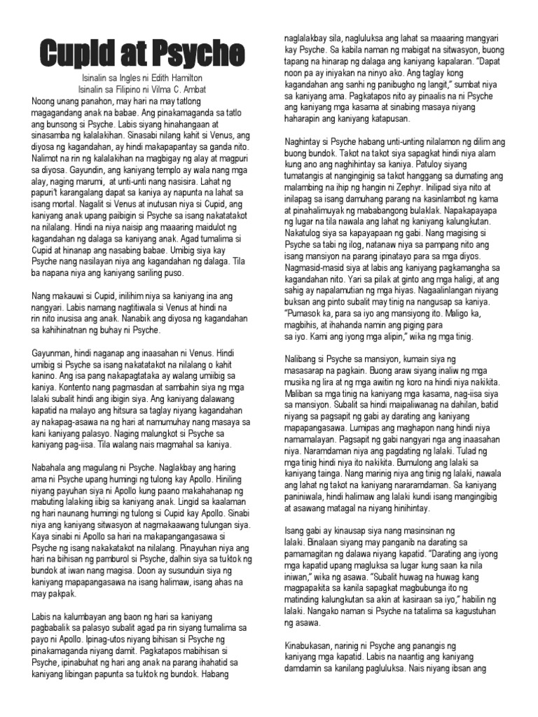 Cupid at Psyche | PDF