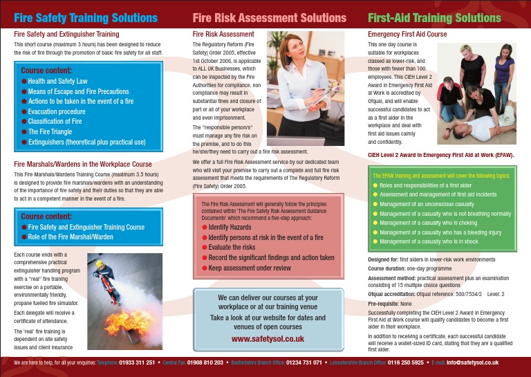 Brochure | PDF | First Aid | Fire Safety