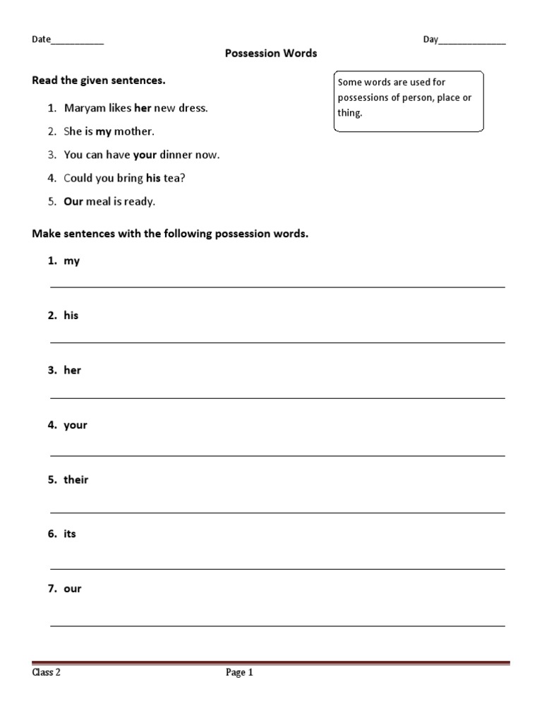 Class 2 2nd Term | PDF