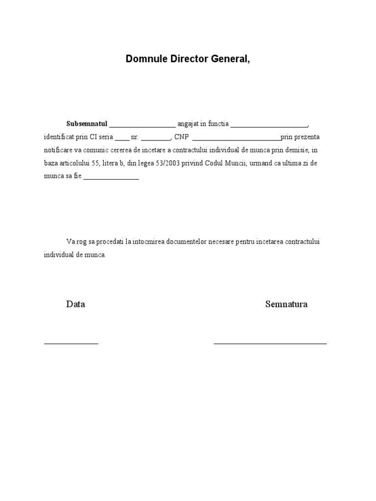 Demisie Cu Acodrul Partilor | PDF