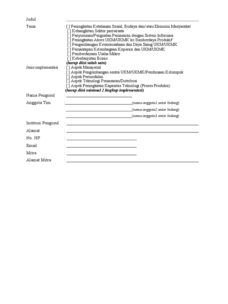 Template Tugas Kewirausahaan | PDF