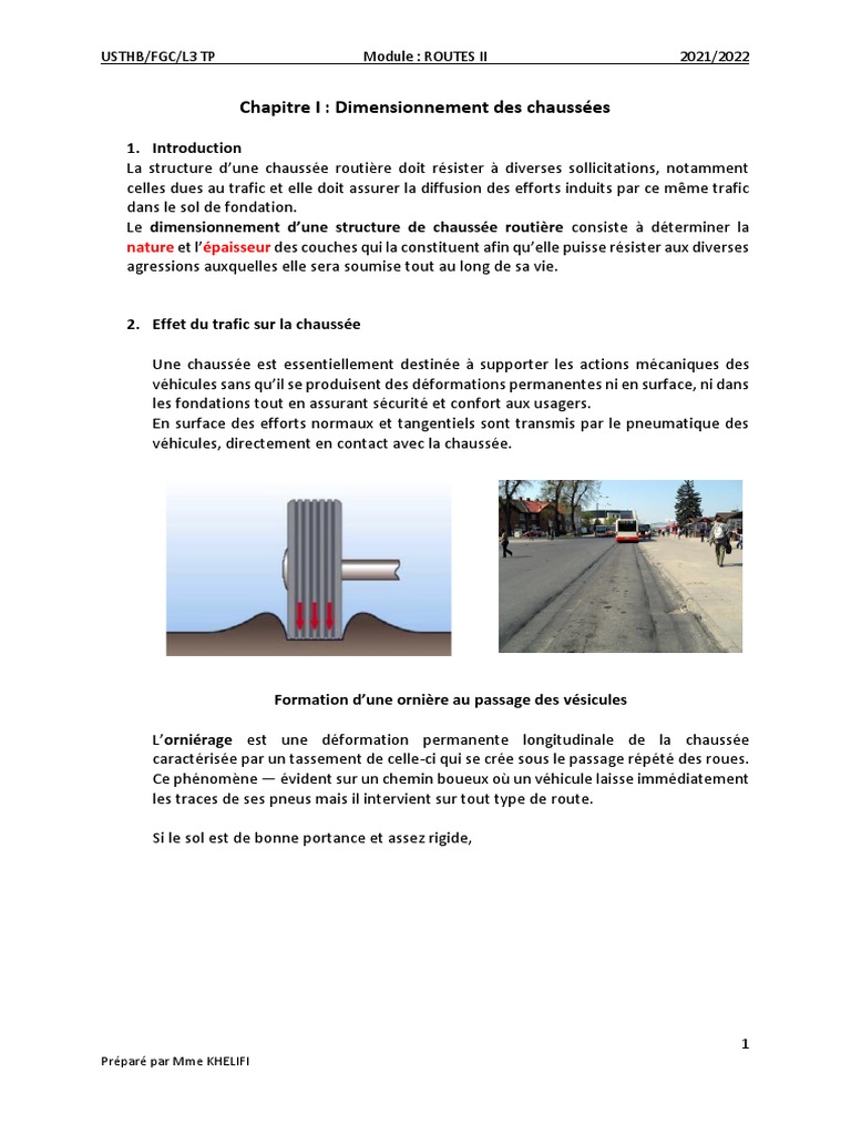 Chapitre I Dimensionnement | PDF