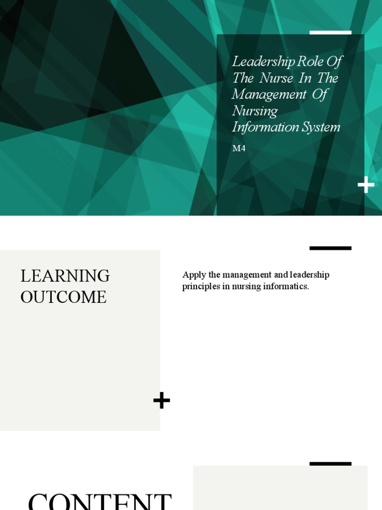 Leadership Role of The Nurse in The Management of Nursing Information ...