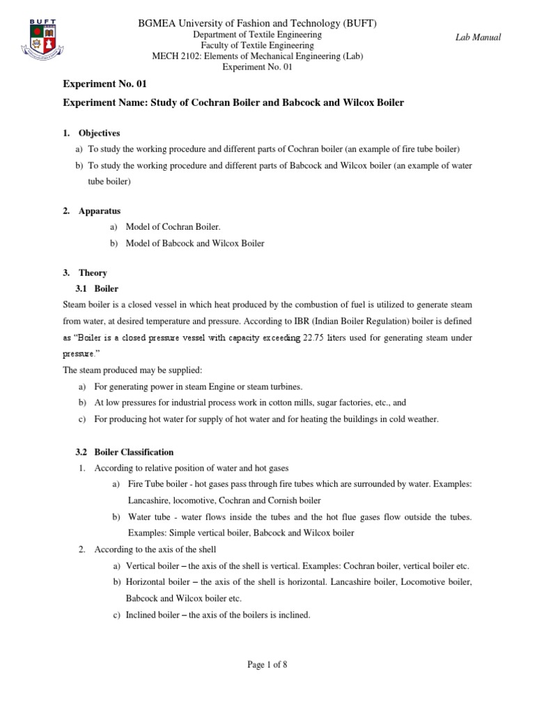 Exploring the Inner Workings of Fire Tube and Water Tube Boilers Through Models of Cochran and ...