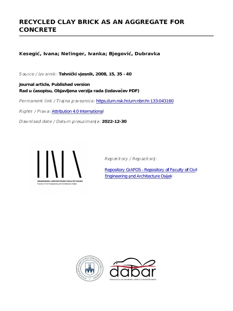 Kesegic 2008 Recycled - Clay - Brick - As - An Gfos - 871 ...