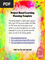 Project Based Learning Template | PDF