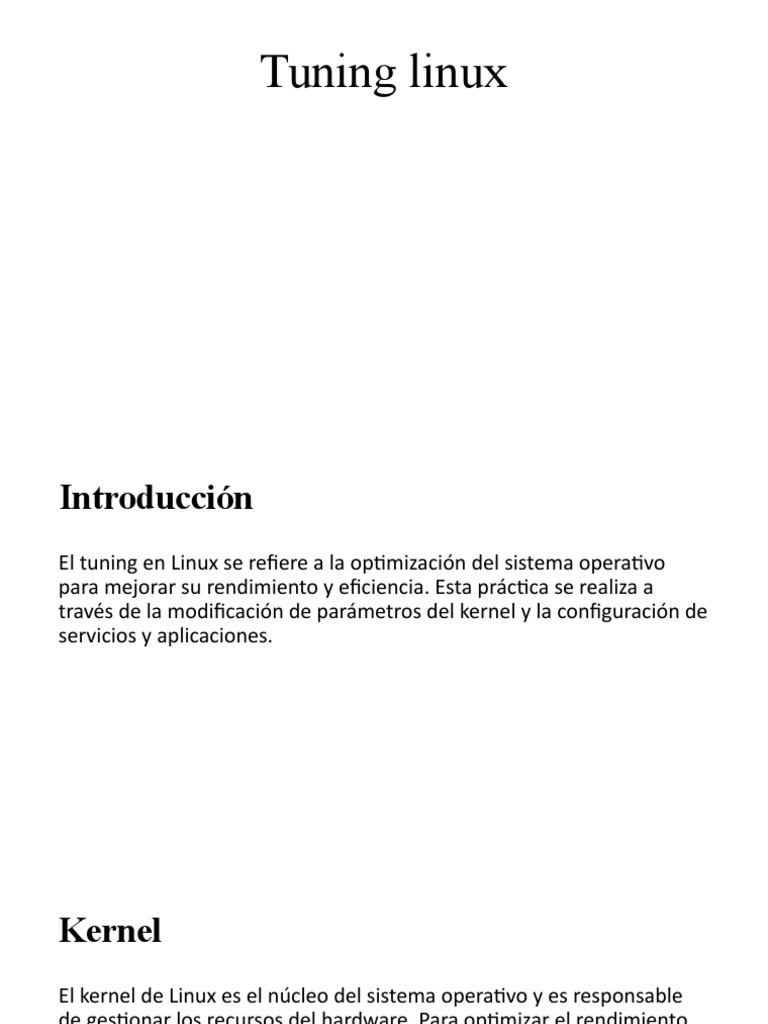 Tuning Linux | PDF