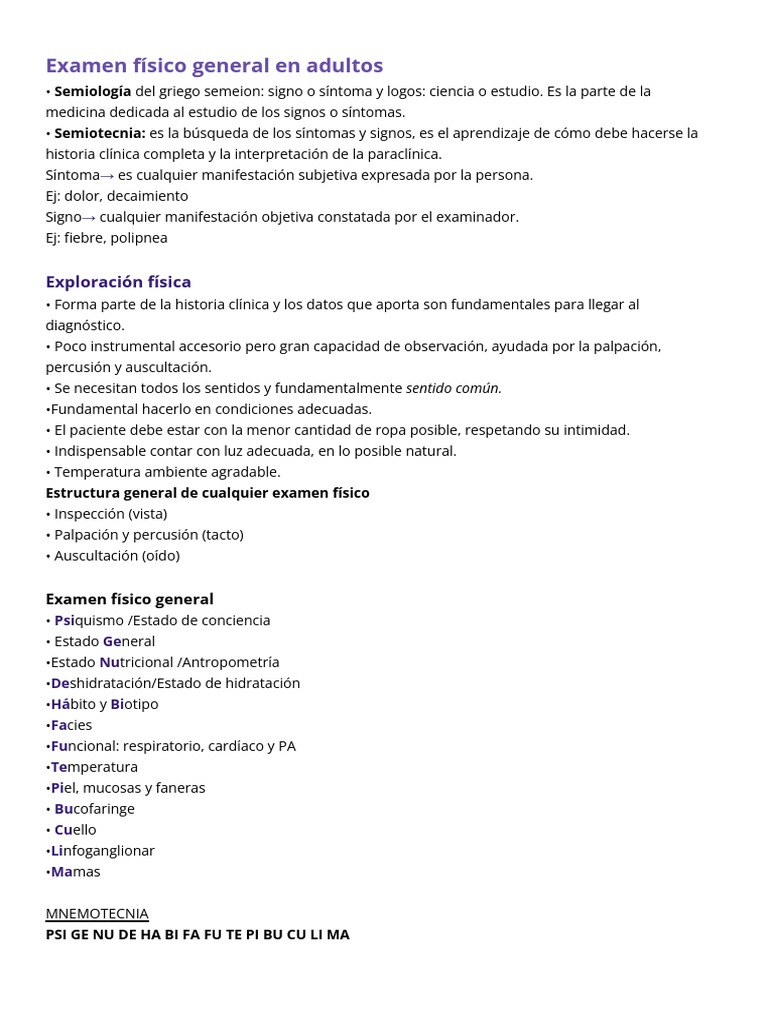 Mpna - Examen Fisico | PDF | Examen físico | Índice de masa corporal