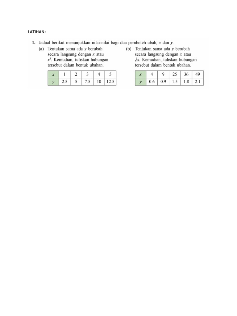 Latihan Bab 1 T5 | PDF