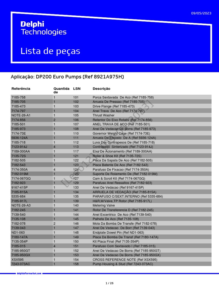 Part List | PDF | Manufactured Goods | Mechanical Engineering