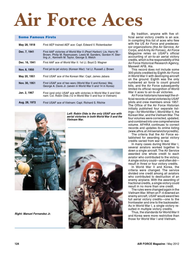 Aces of USAF | PDF | Flying Ace | United States Department Of Defense