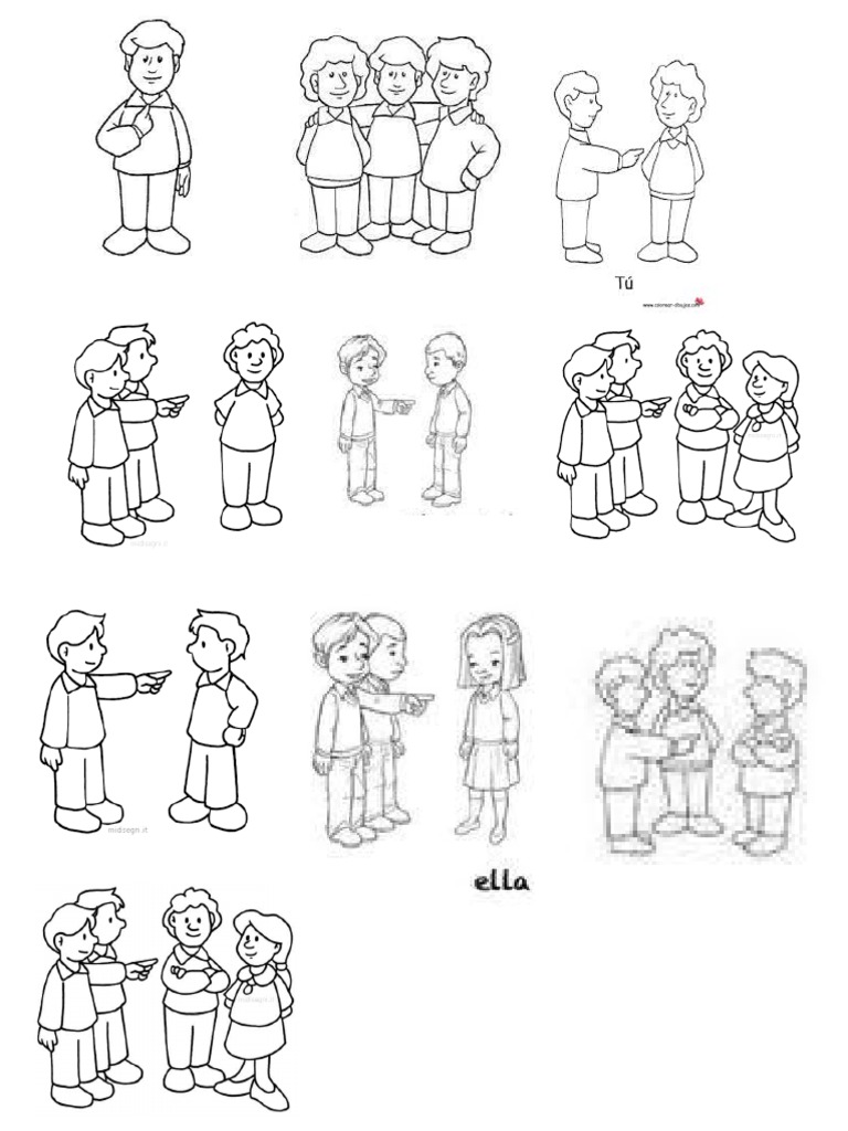 Pronombres para Colorear | PDF