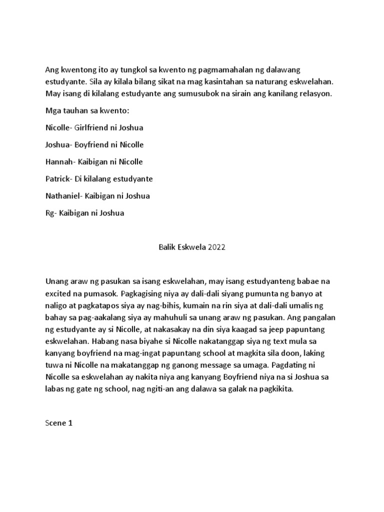 SCRIPT IN FILIPINO 10 PRINT 8 Pages | PDF