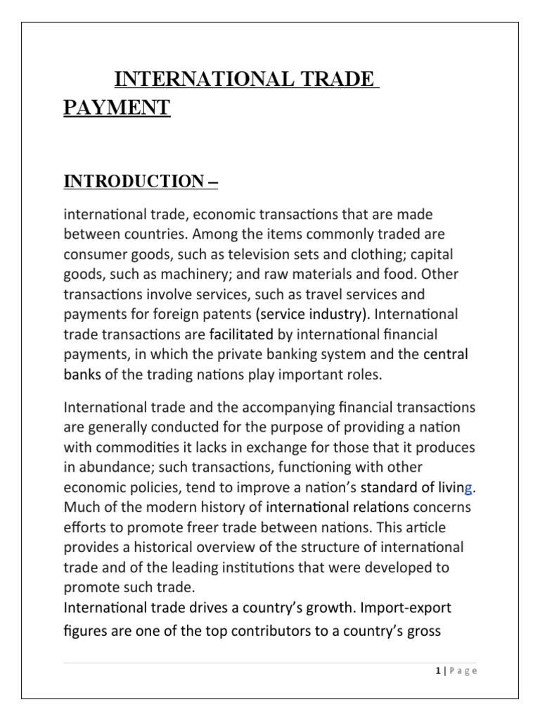 International Trade Payment Methods | PDF