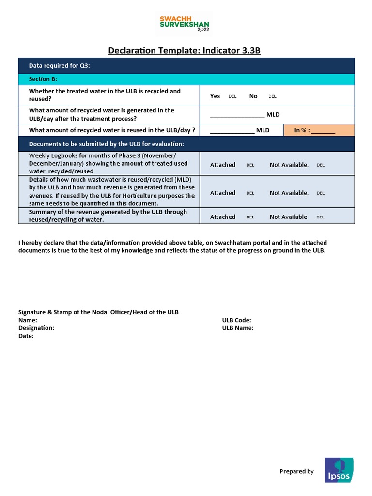 SS22 - SLP Evidences and Declaration - Indicator 3.3B | PDF