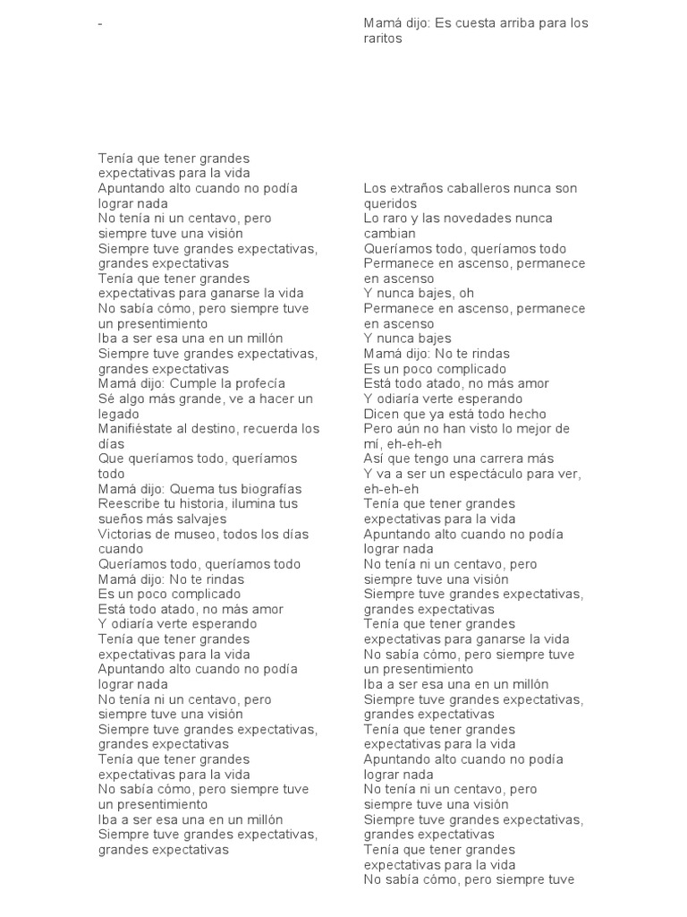 Letra Cancion Ept | PDF