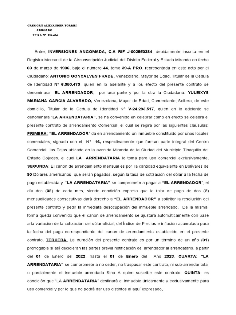 Contrato para Adjuntar | PDF | Economias