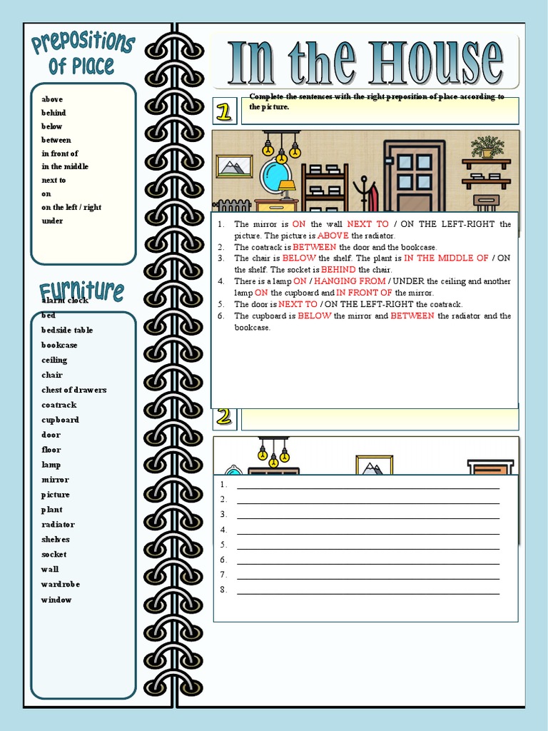 House Prepositions of Place | PDF