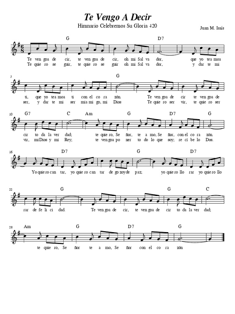 CSG 420 Te Vengo A Decir | PDF