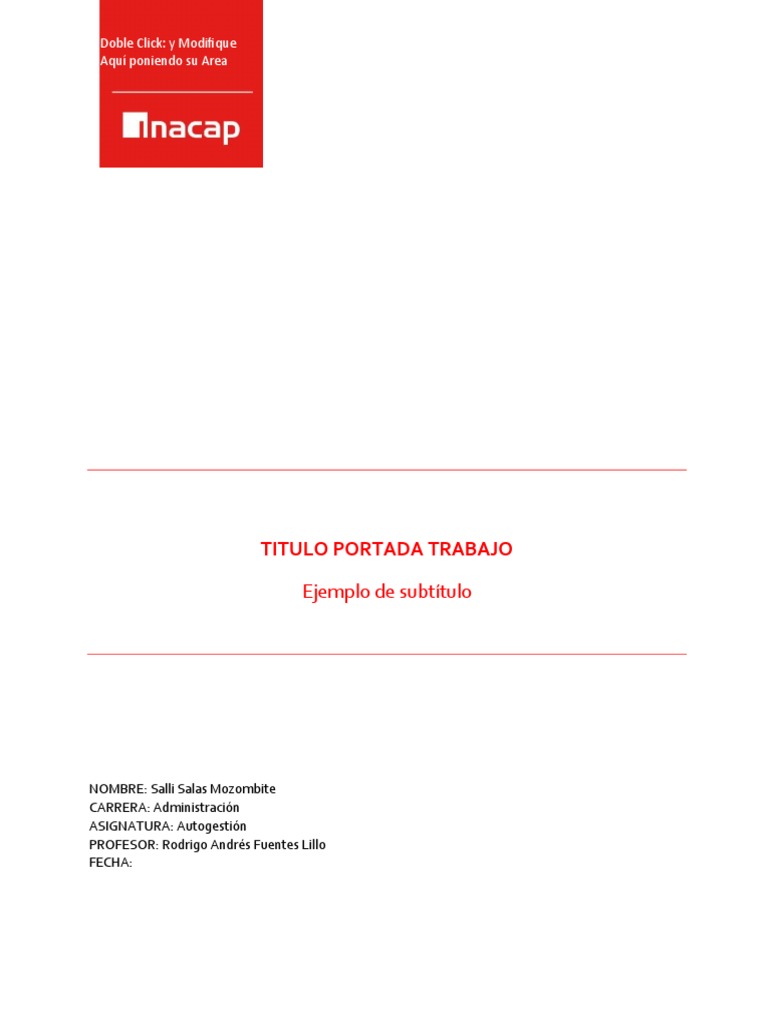 Formato Word Inacap | PDF