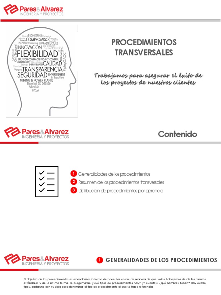 Procedimientos Transversales | PDF