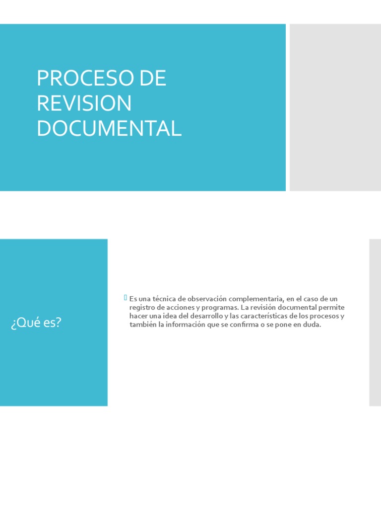 Proceso de Revision Documental | PDF