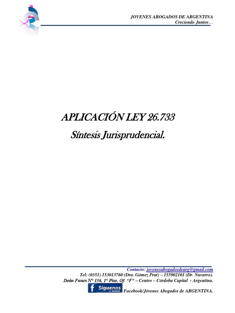 Aplicación Ley 26.773 (Jurisprudencia) | PDF | Caso de ley | Demanda ...