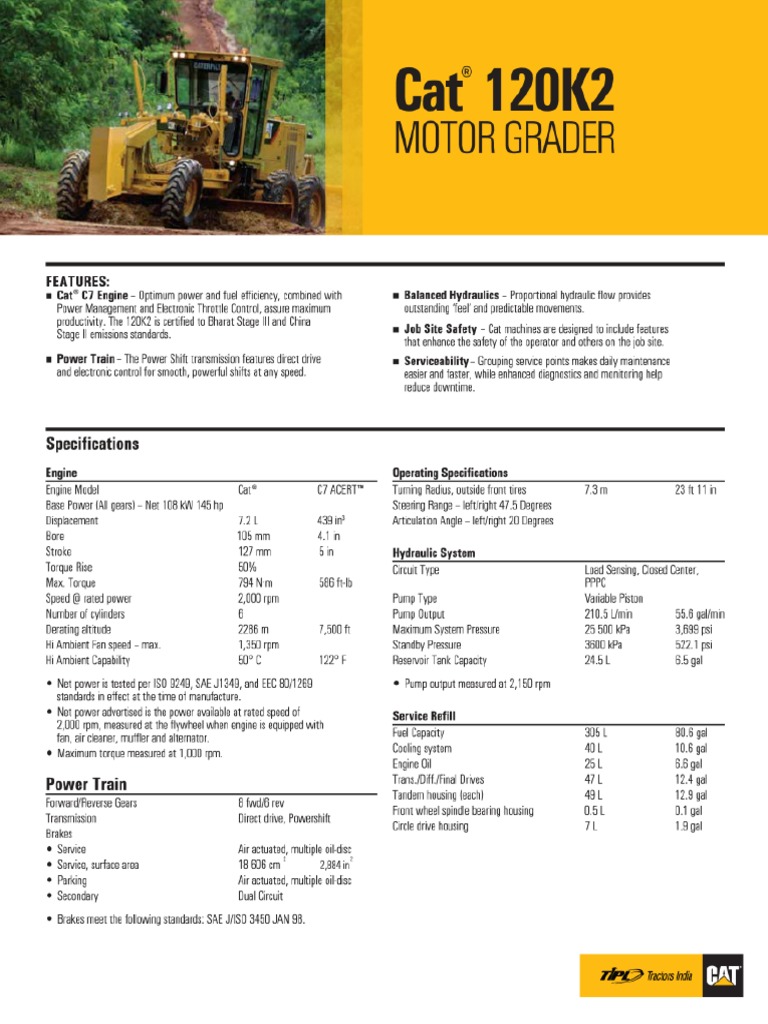 cat-motor-graders-120k2 | PDF