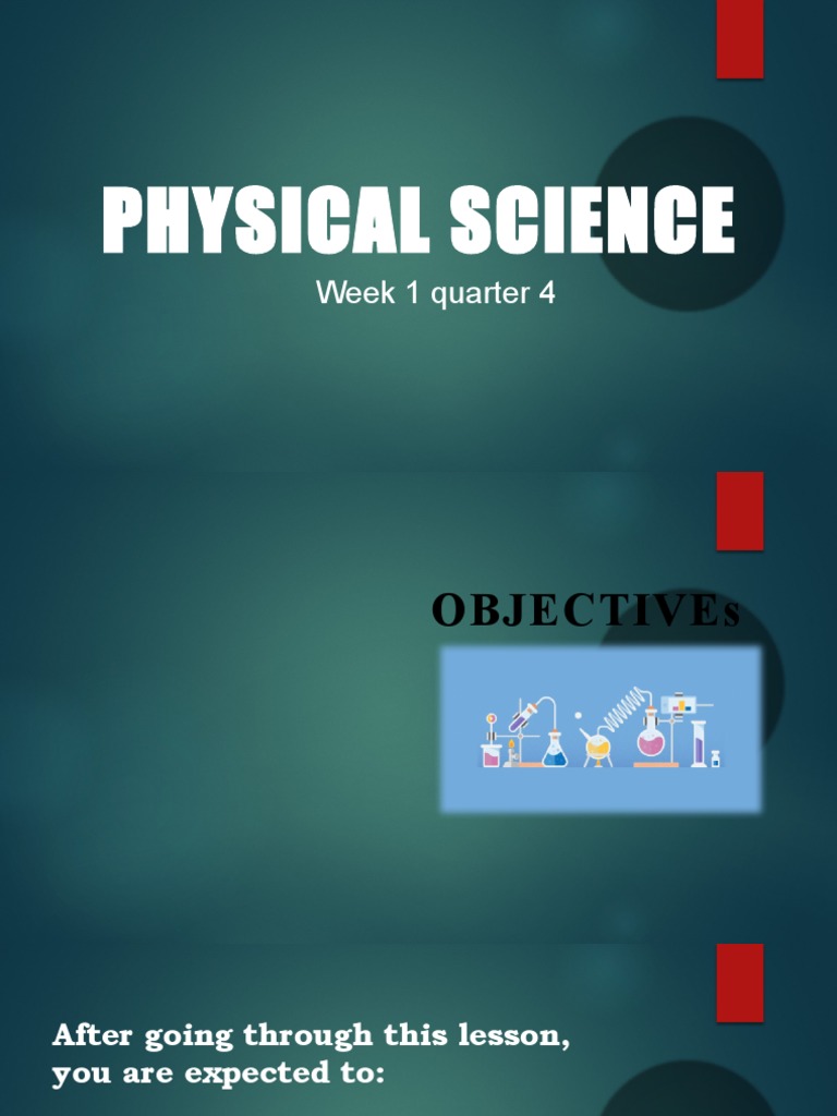 Physical Science 4th Quarter Week 1 1 | PDF