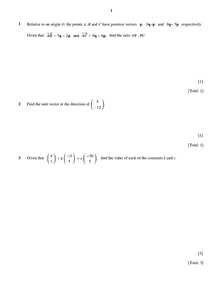 Rev Vectors Paper 1 | PDF