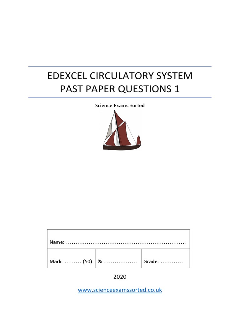 Edexcel Circulatory System Exam Questions | PDF | Heart | Coronary ...