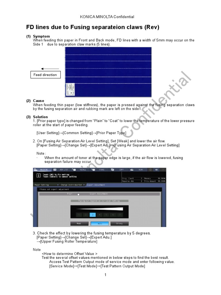5 - FD Lines Due To Fusing Separation Claws (Rev) . | PDF | Paper | Secondary Sector Of The Economy