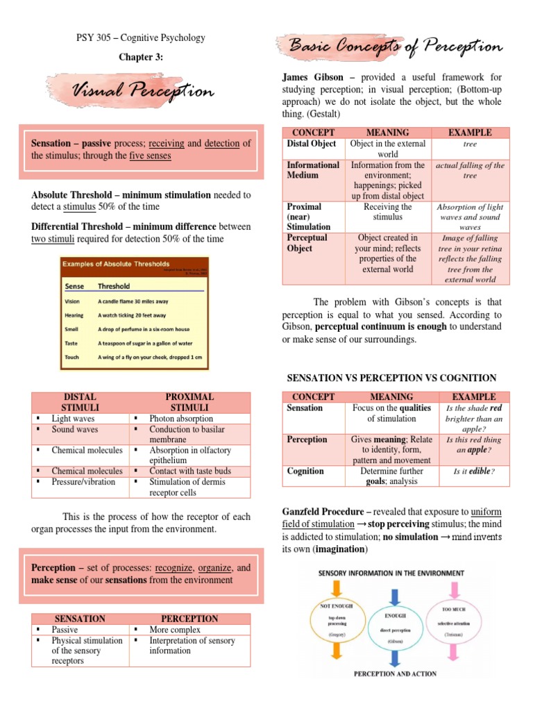 PSY 305 Chapter 3 Reviewer | PDF