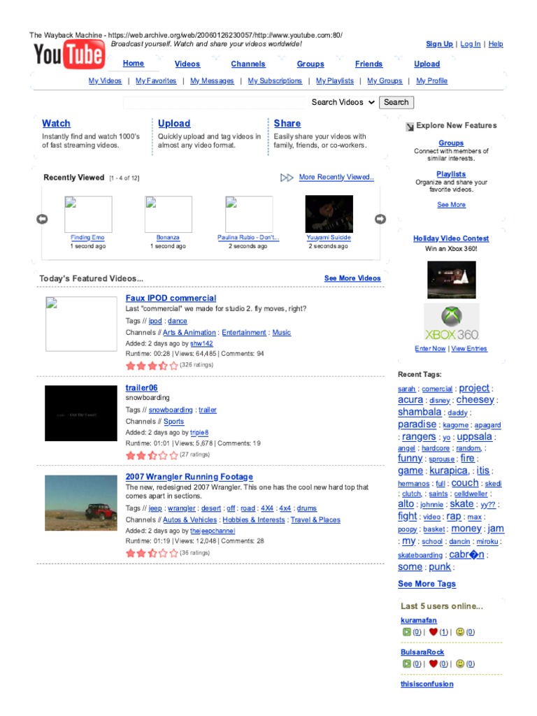 YouTube - Broadcast Yourself_Jan 26 2006 capture | PDF