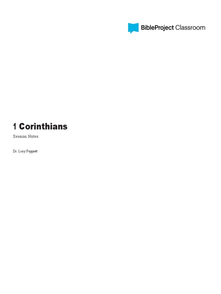 1 Corinthians Study Guide | PDF | First Epistle To The Corinthians ...