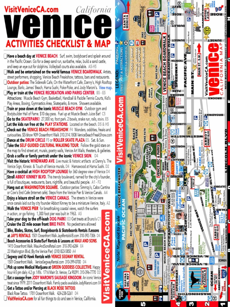 Venice California Checklist and Map | PDF