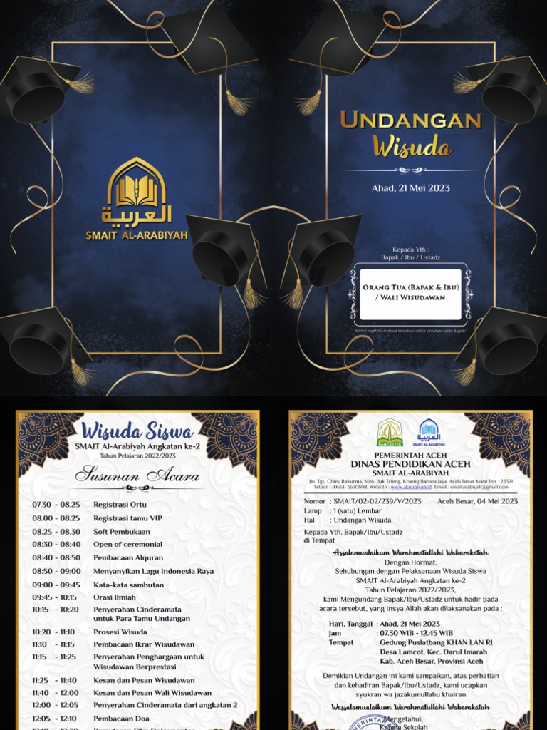 Undangan Untuk Orang Tua (Bapak & Ibu) Wali Wisudawan | PDF