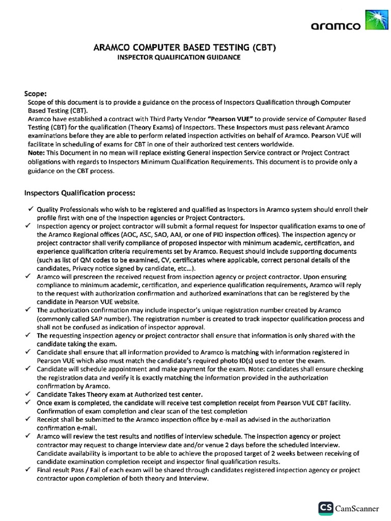 How To Be Aramco Approved Q.C Inspector | PDF