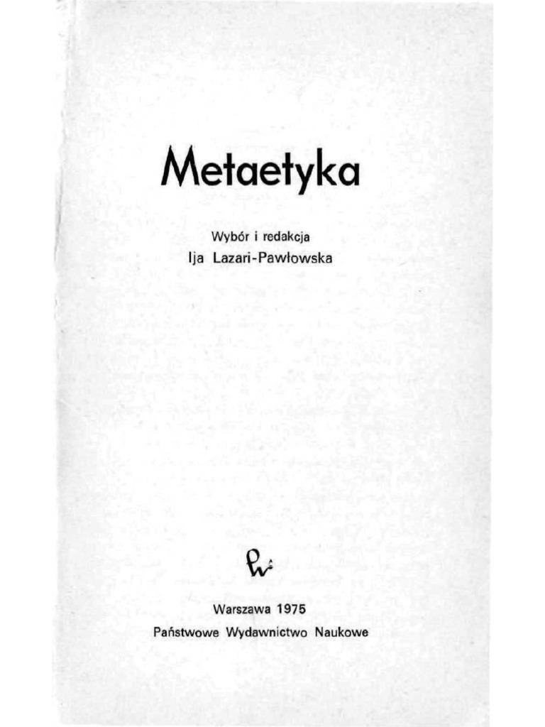 02 Hospers. Główne Teorie Metaetyczne Wybor | PDF