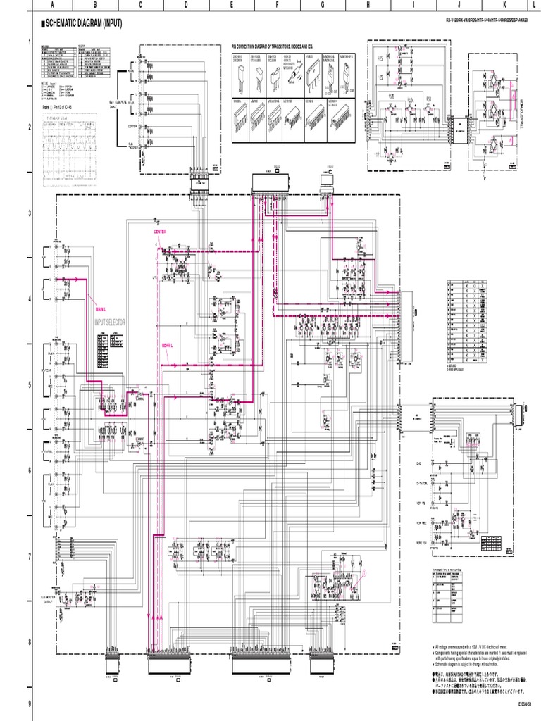 YAMAHA RX-V420 Schematic | PDF | Electrical Components | Electric Power