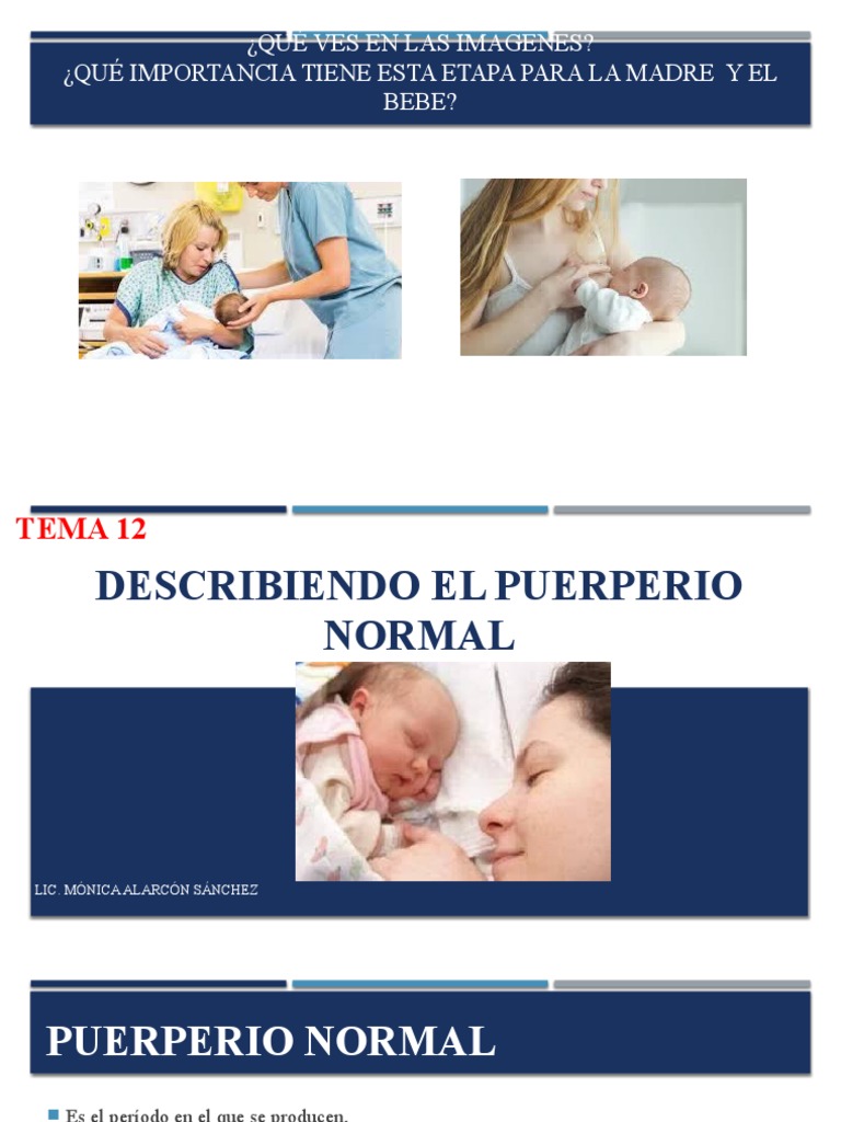 Clase 12 Puerperio Normal | PDF | Periodo posparto | Sistema endocrino