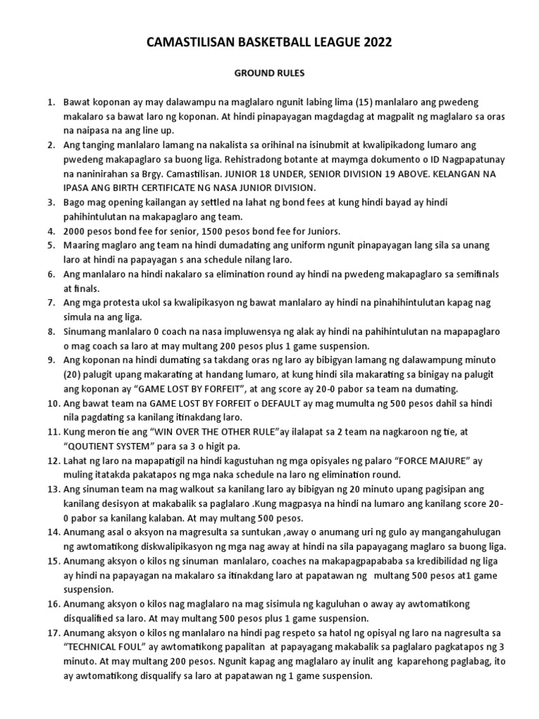 Ground Rules | PDF
