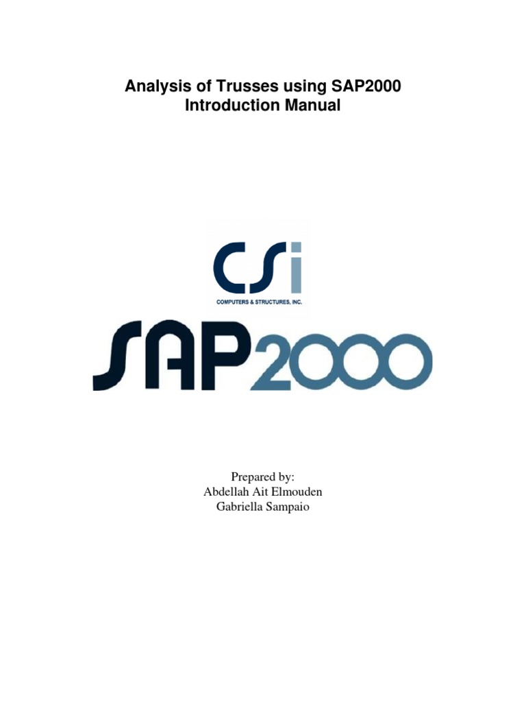 SAP2000 Tutorial | Descargar gratis PDF | Force | Truss