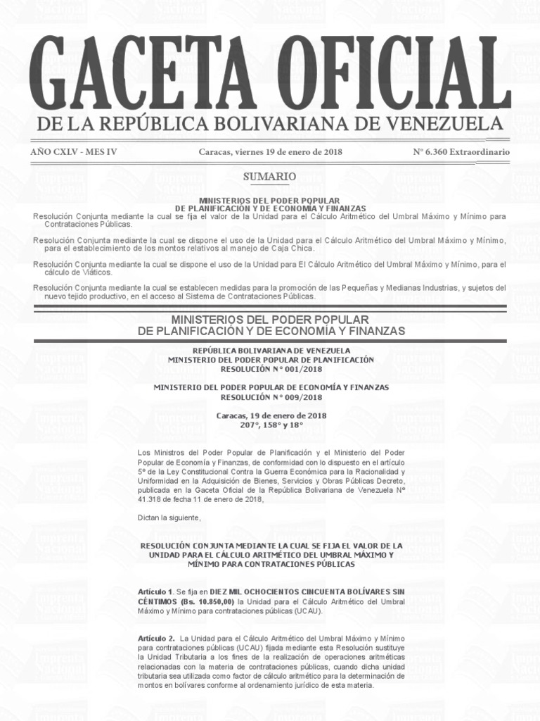 GO Establecimiento UCAU Para Calculo de Viaticos | PDF