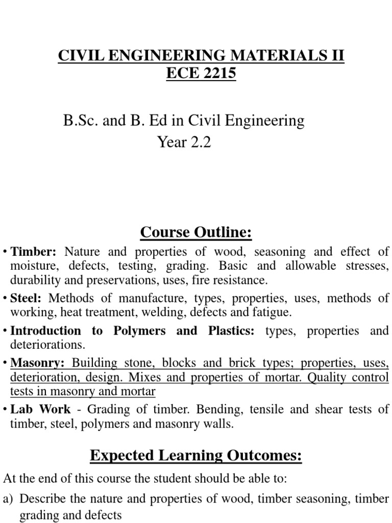 Lecture 4 - ECE 2215 | PDF | Mortar (Masonry) | Masonry
