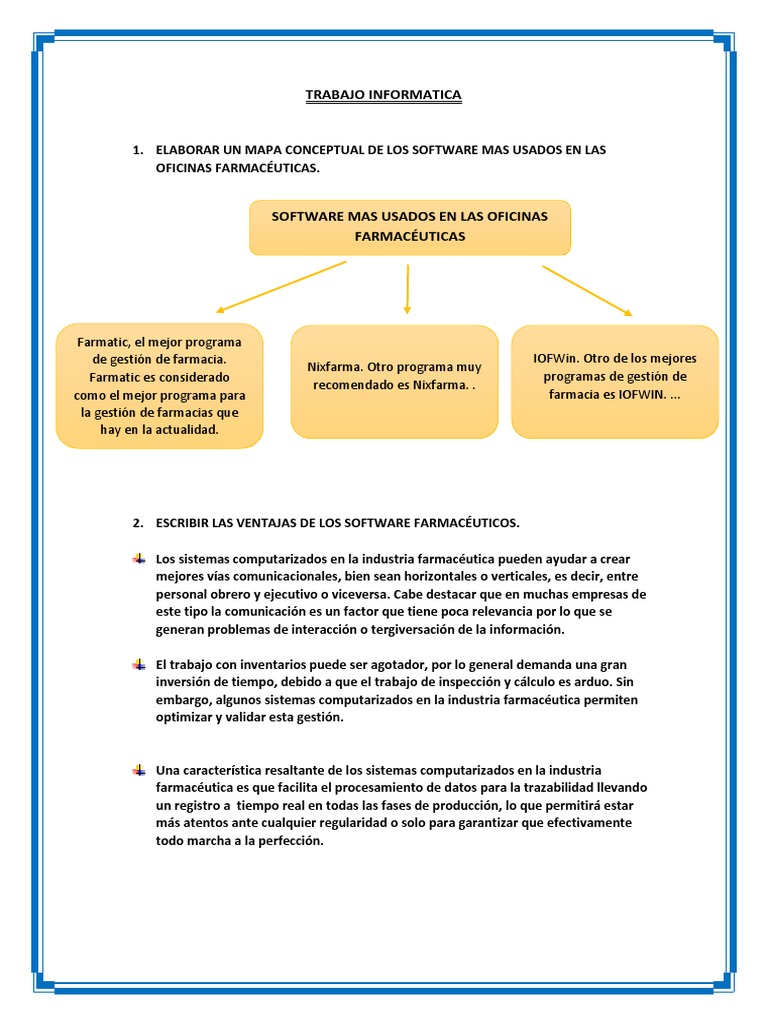 Tarea | PDF | Software | Farmacia
