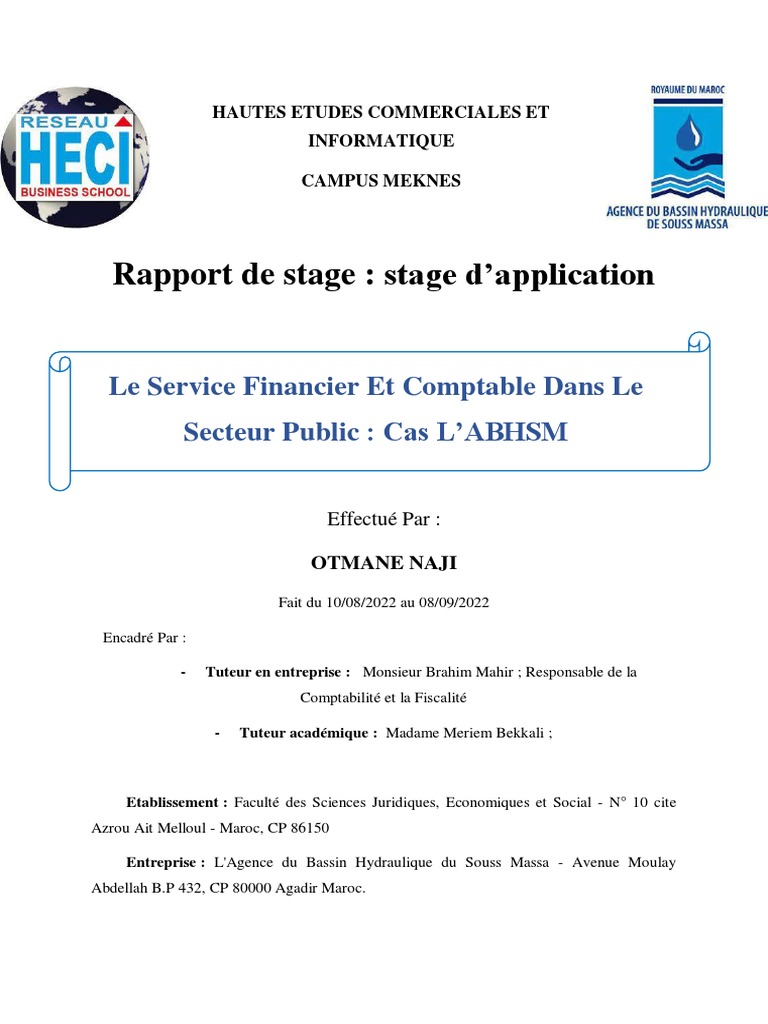 Rapport de Stage | PDF | Comptabilité | Salaires
