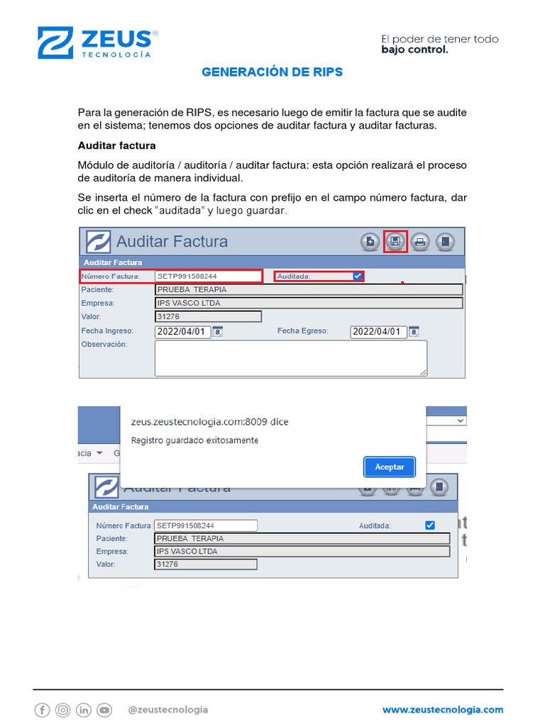 Manual - Generación de RIPS | PDF