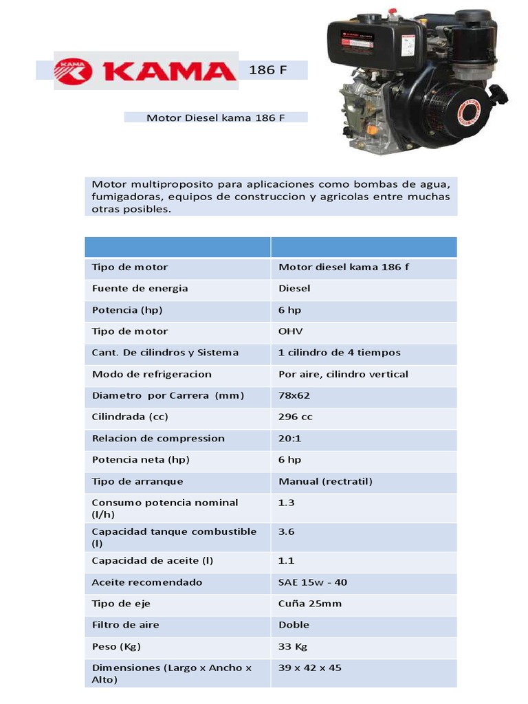 Ficha Tecnica Motor | PDF